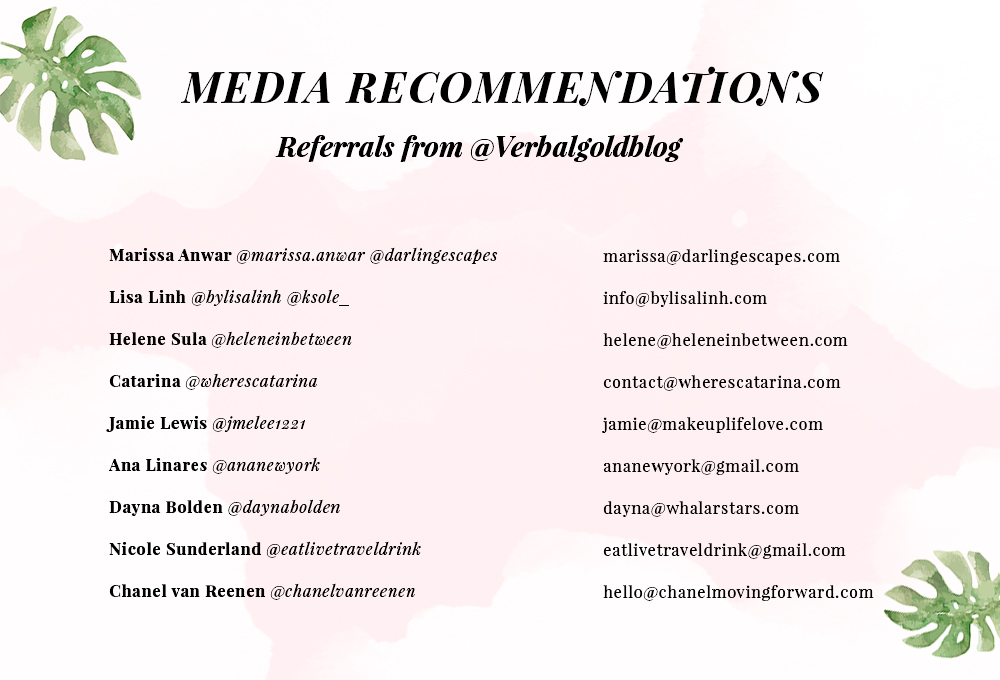 Media recommendation list for bloggers – Verbal Gold Blog