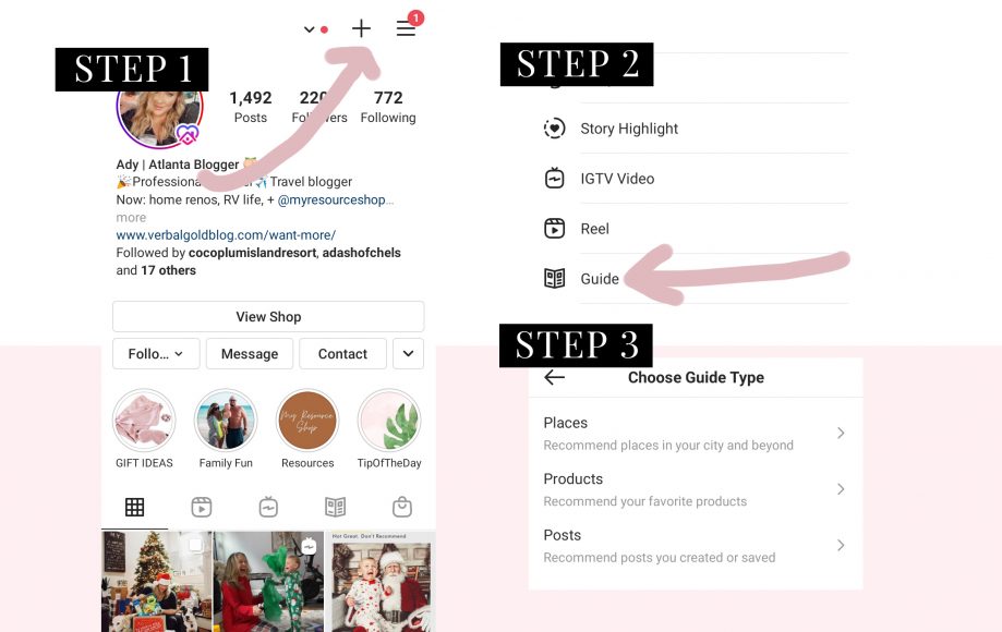 How To Create Instagram Guides – Verbal Gold Blog